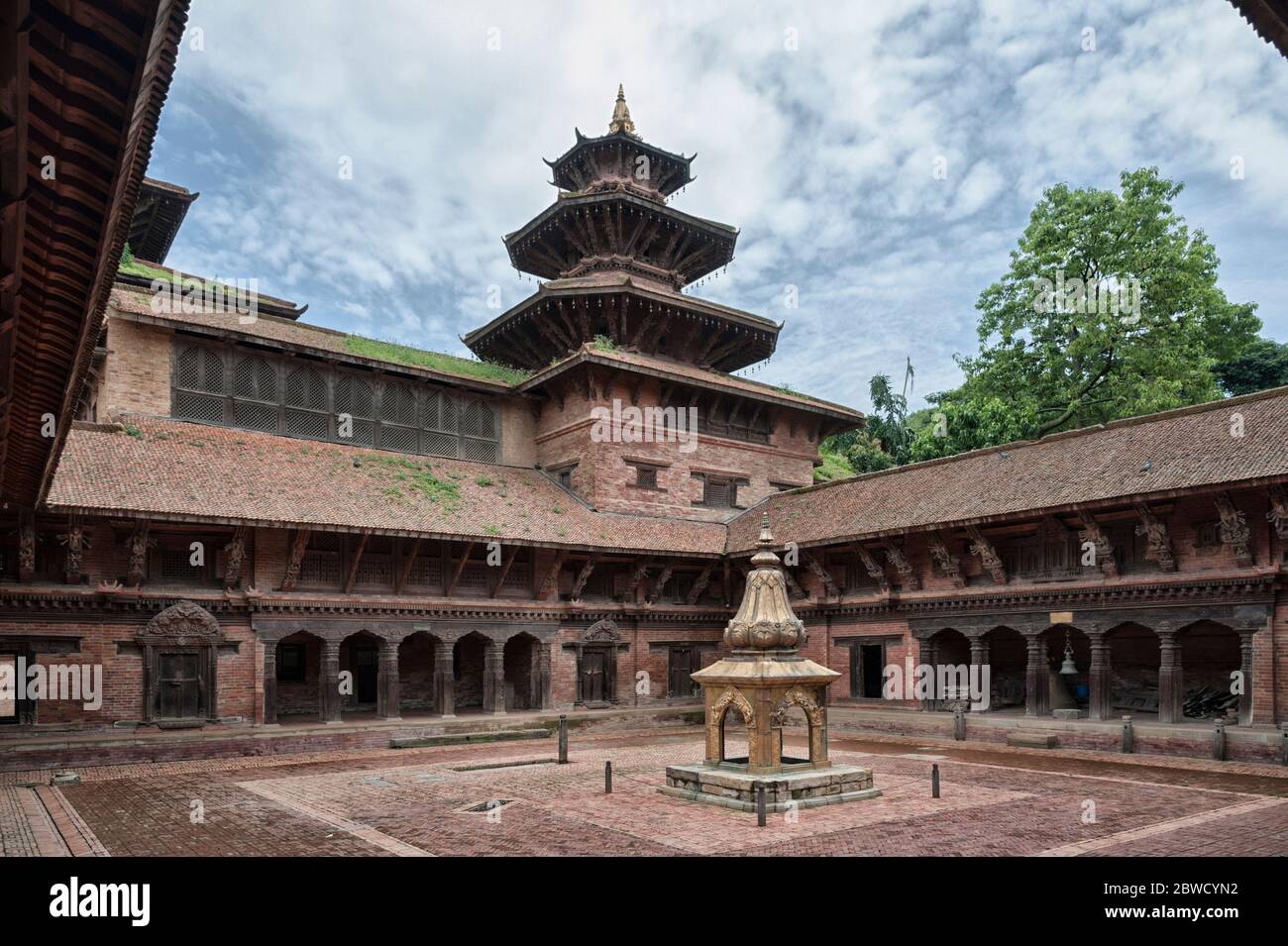 Courtyard of Mul Chowk, in the Patan Royal Palace Complex in Patan ...