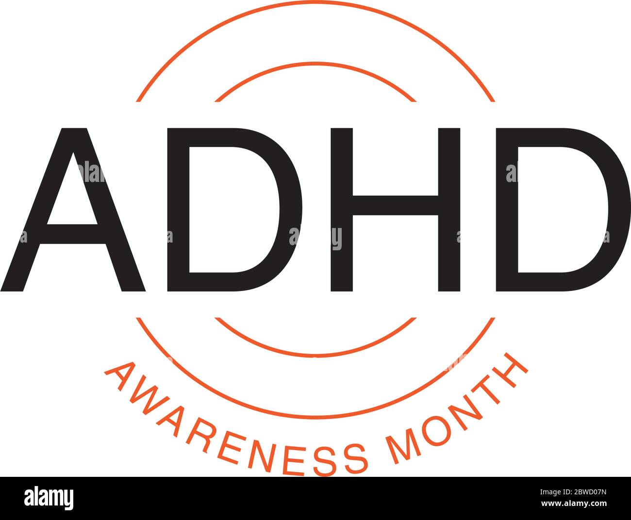 ADHD Awareness Month in October. Attention Deficit Hyperactivity ...