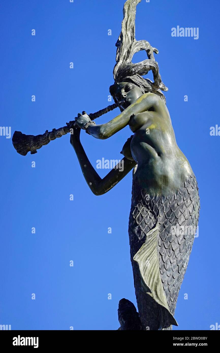 Mermaid statue at Soter Point Ventura CA Stock Photo - Alamy