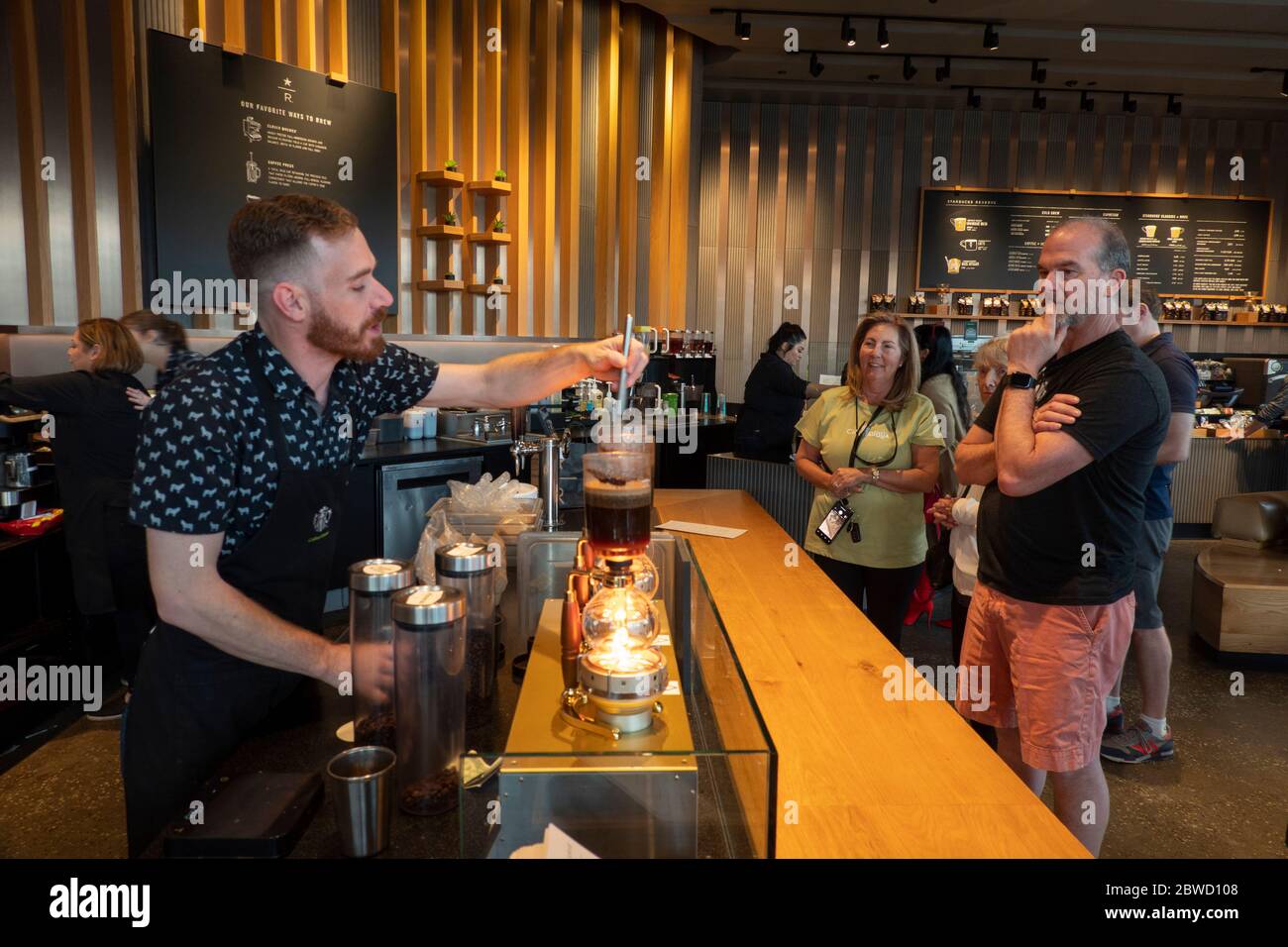 Starbucks Reserve coffee bar downtown Palm Springs CA Stock Photo - Alamy