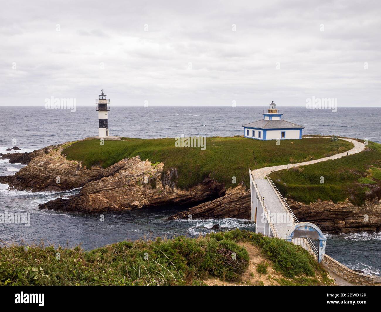 Isla Pancha y su faro. Ribadeo. Lugo. Galicia. España Stock Photo - Alamy