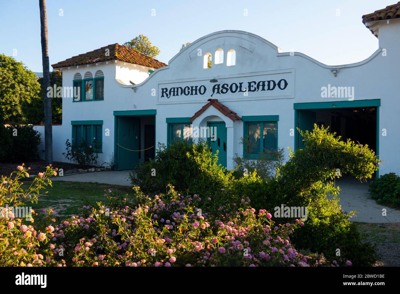Rancho Asoleado riding stable in Santa Barbara CA Stock Photo - Alamy