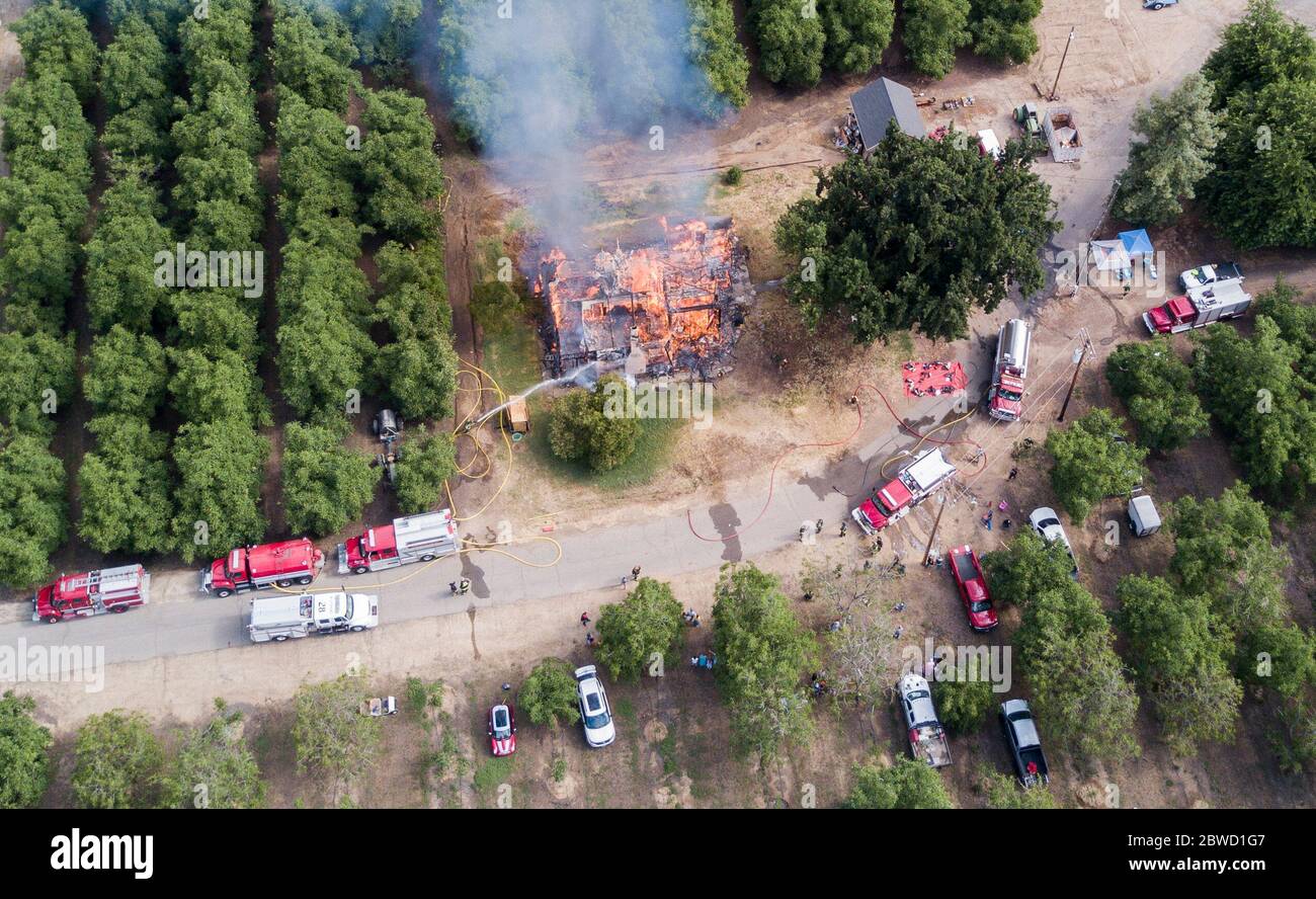 Modesto, California, USA. 31st May, 2020. Woodland Ave. Fire Department ...