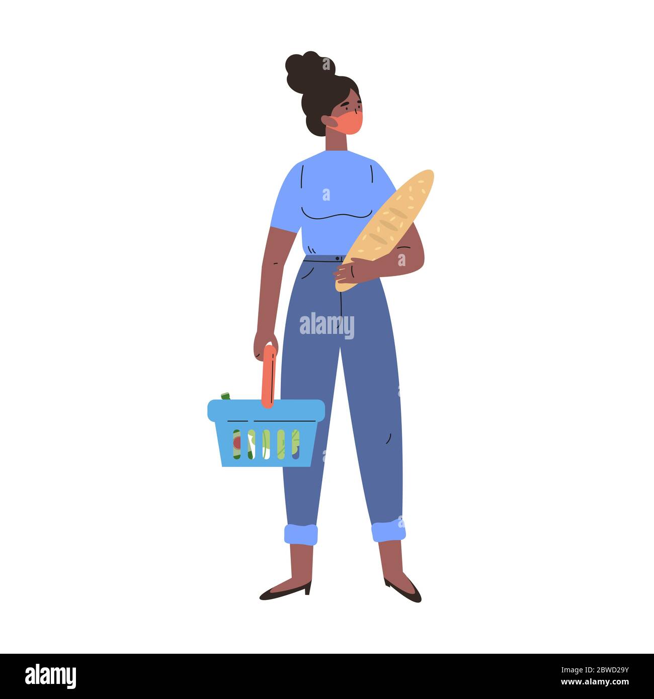 People shopping in grocery Stock Vector Images - Alamy