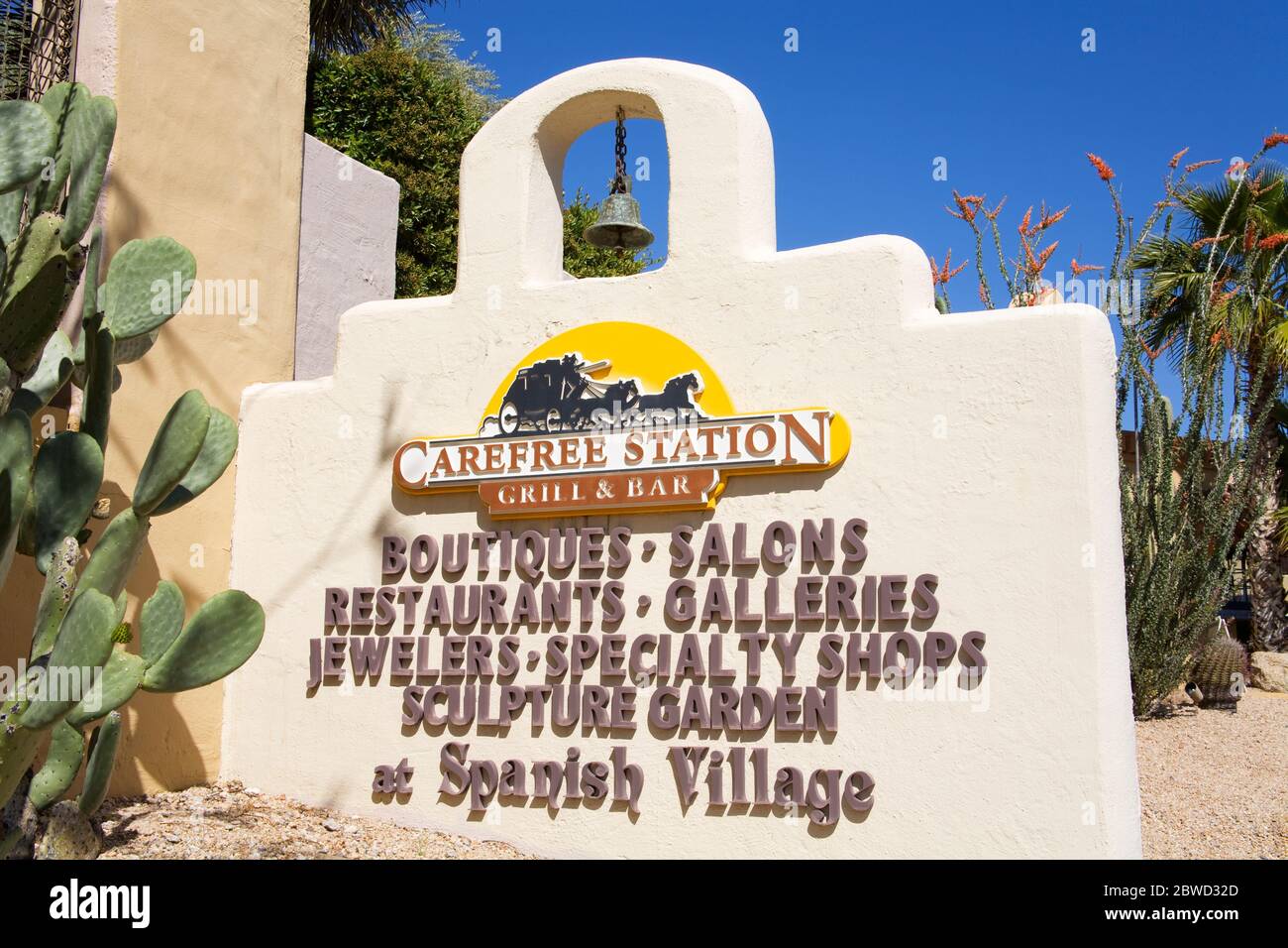 Spanish Village, Carefree City, Greater Phoenix Area, Arizona, USA ...