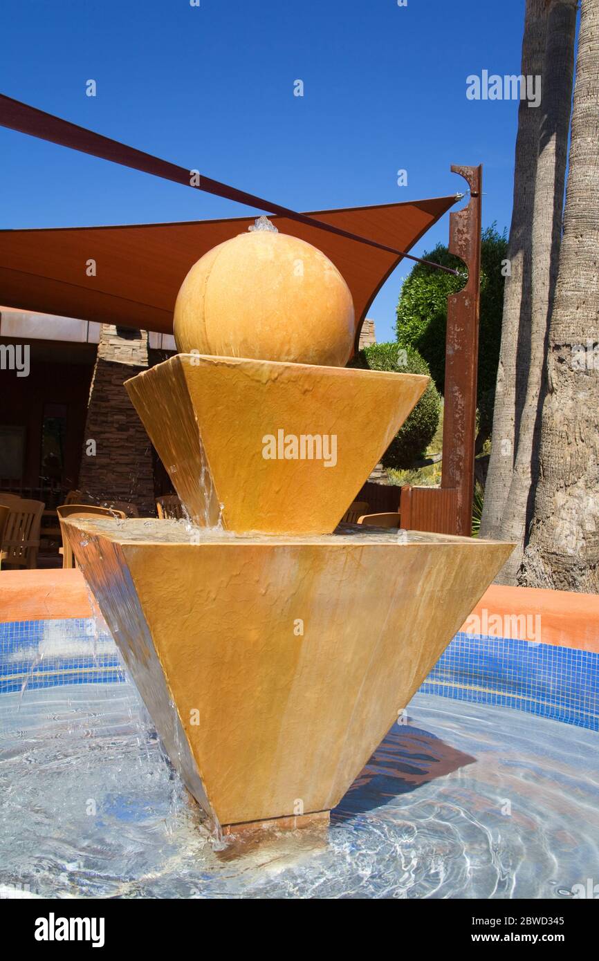 Sundial Cafe Fountain, Town Center, Carefree City, Greater Phoenix Area ...