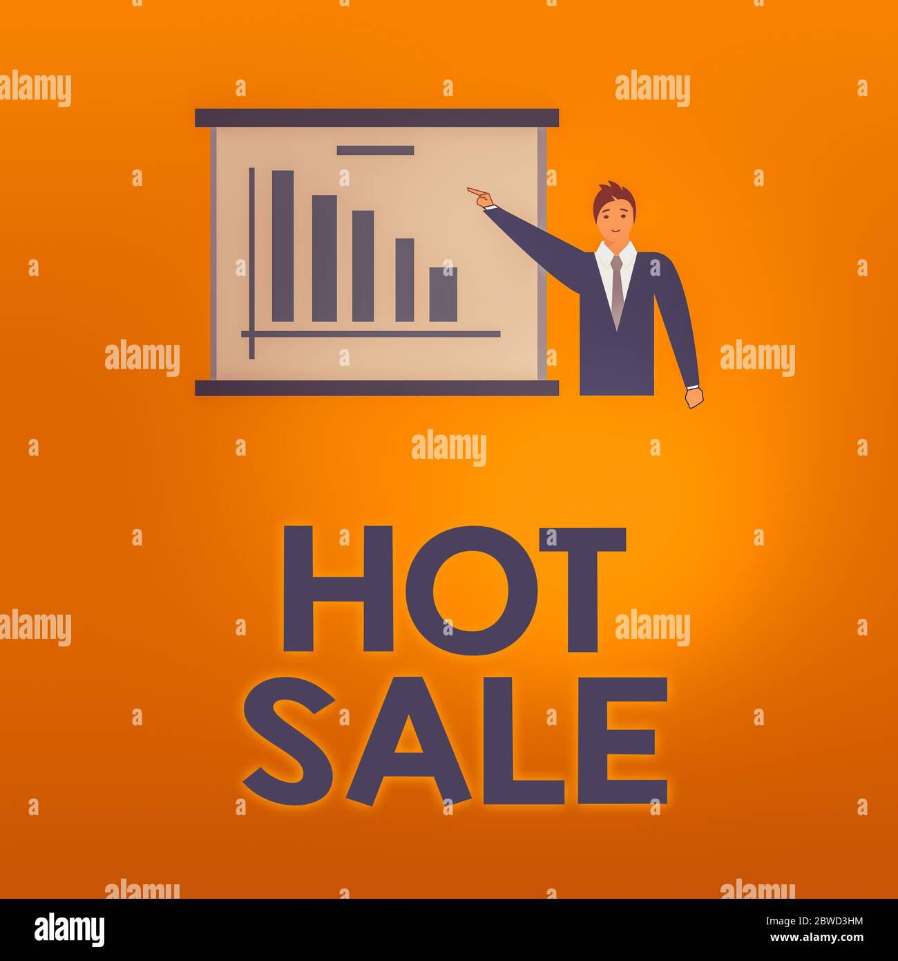 Writing note showing Hot Sale. Business concept for a very good ...