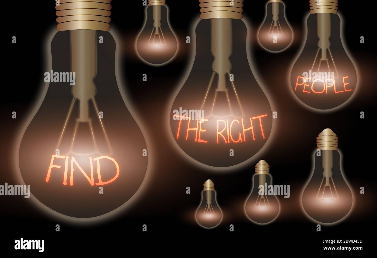 Word writing text Find The Right showing. Business photo showcasing ...
