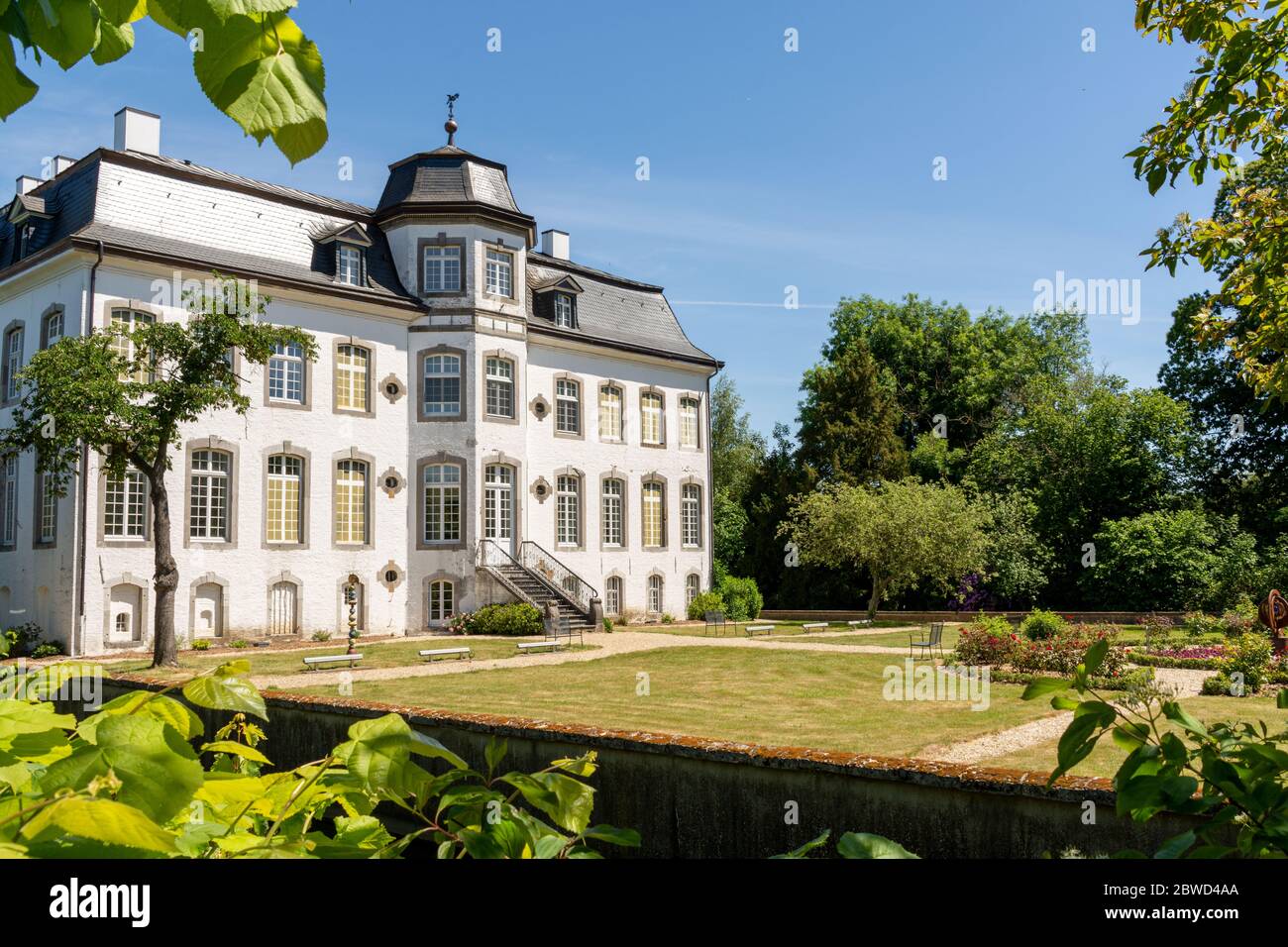 Übach-Palenberg, Germany - May 31, 2020: Zweibrüggen Castle Stock Photo ...