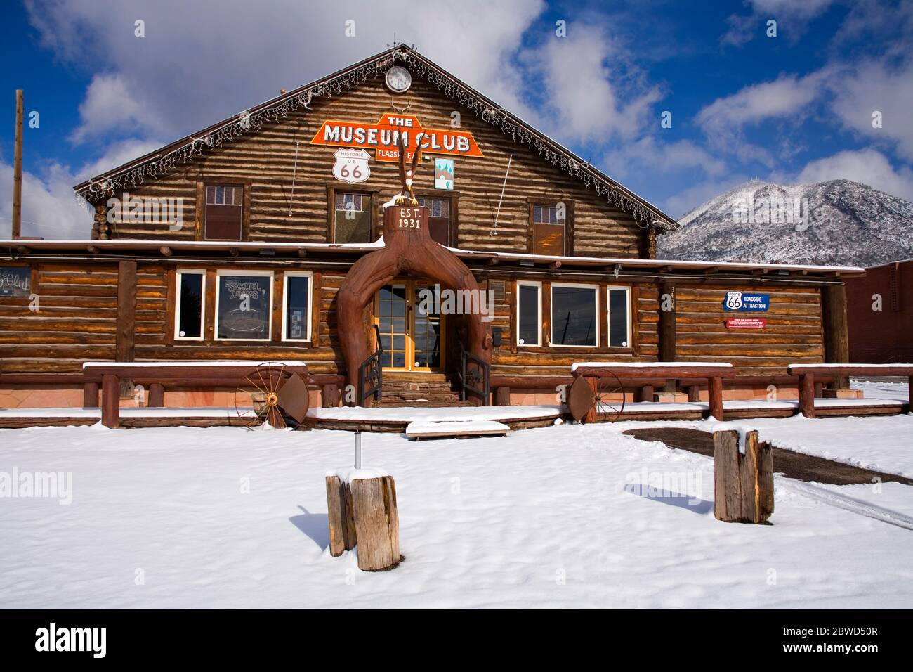 The Museum Club, Historic Route 66, Flagstaff, Arizona, USA Stock Photo ...