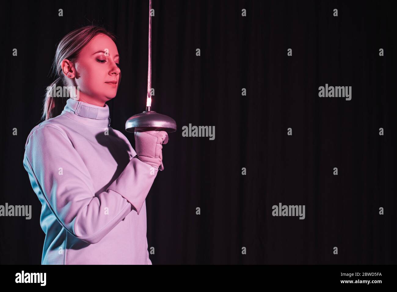 Attractive fencer in fencing hi-res stock photography and images - Alamy