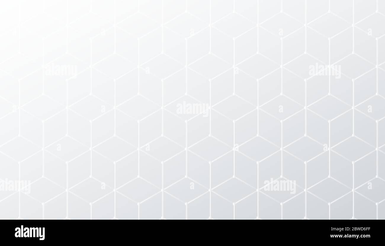 subtle hexagonal white and gray pattern background Stock Vector Image ...