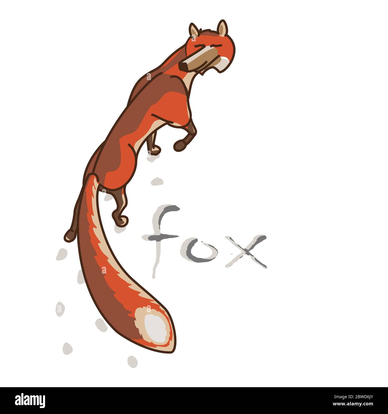 Snowy fox Cut Out Stock Images & Pictures - Alamy