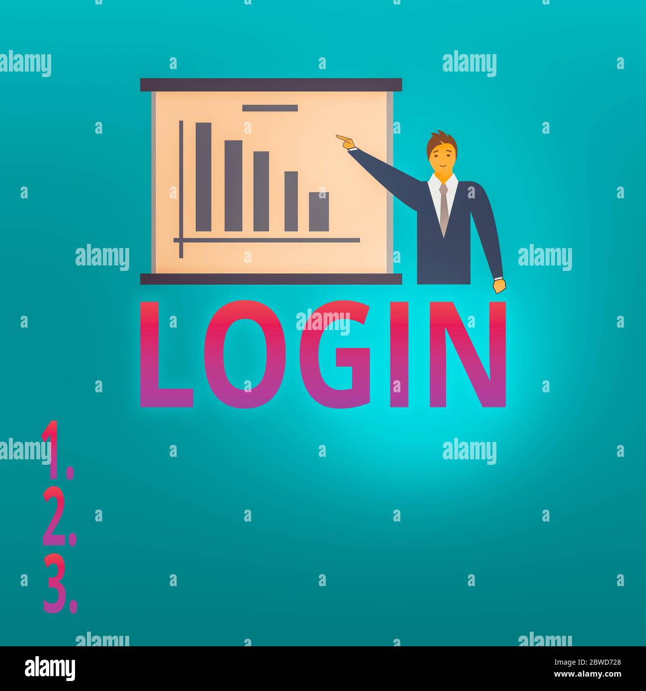 Conceptual hand writing showing Login. Concept meaning process by which ...