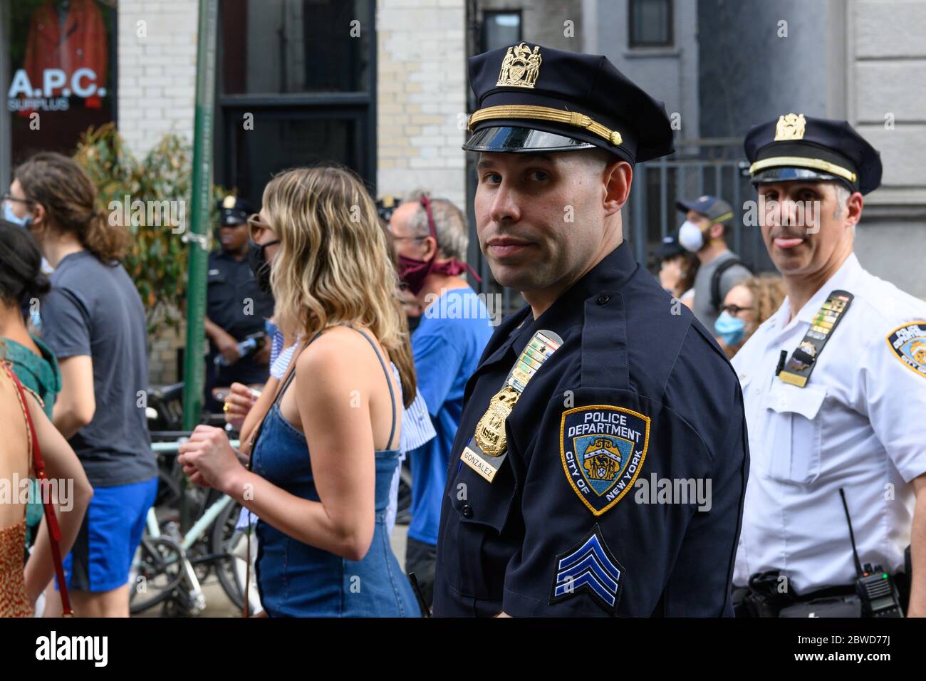 African american police with masks hi-res stock photography and images ...