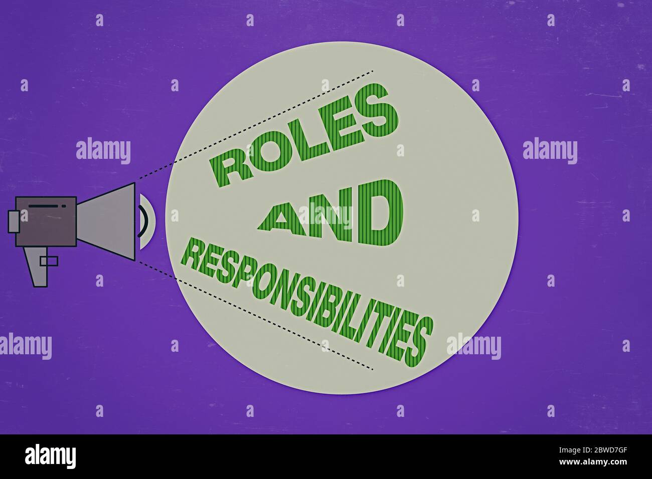 Text sign showing Roles And Responsibilities. Business photo showcasing ...