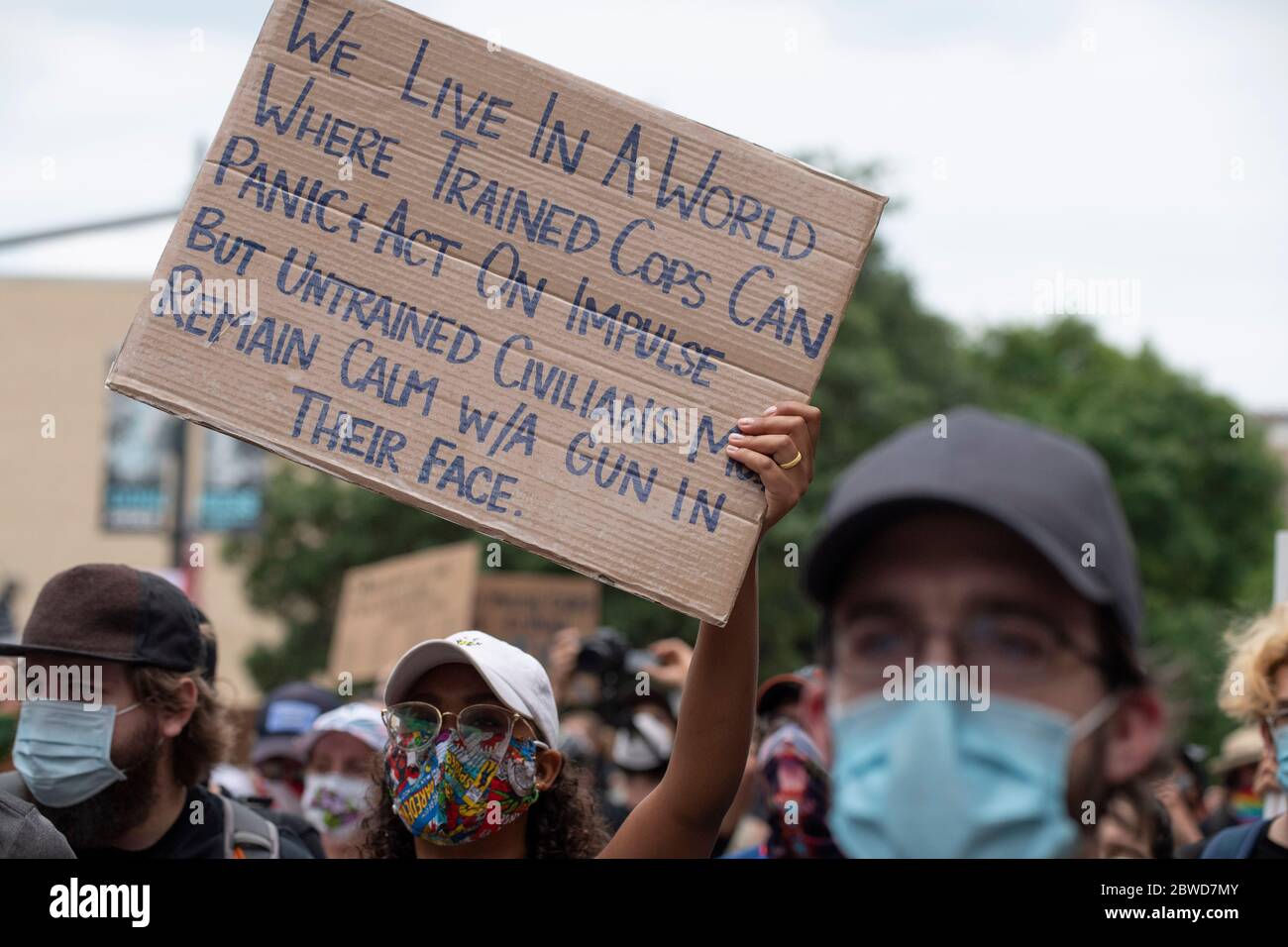 Austin, Texas, USA. 31st May, 2020. Protesters march down Congress ...
