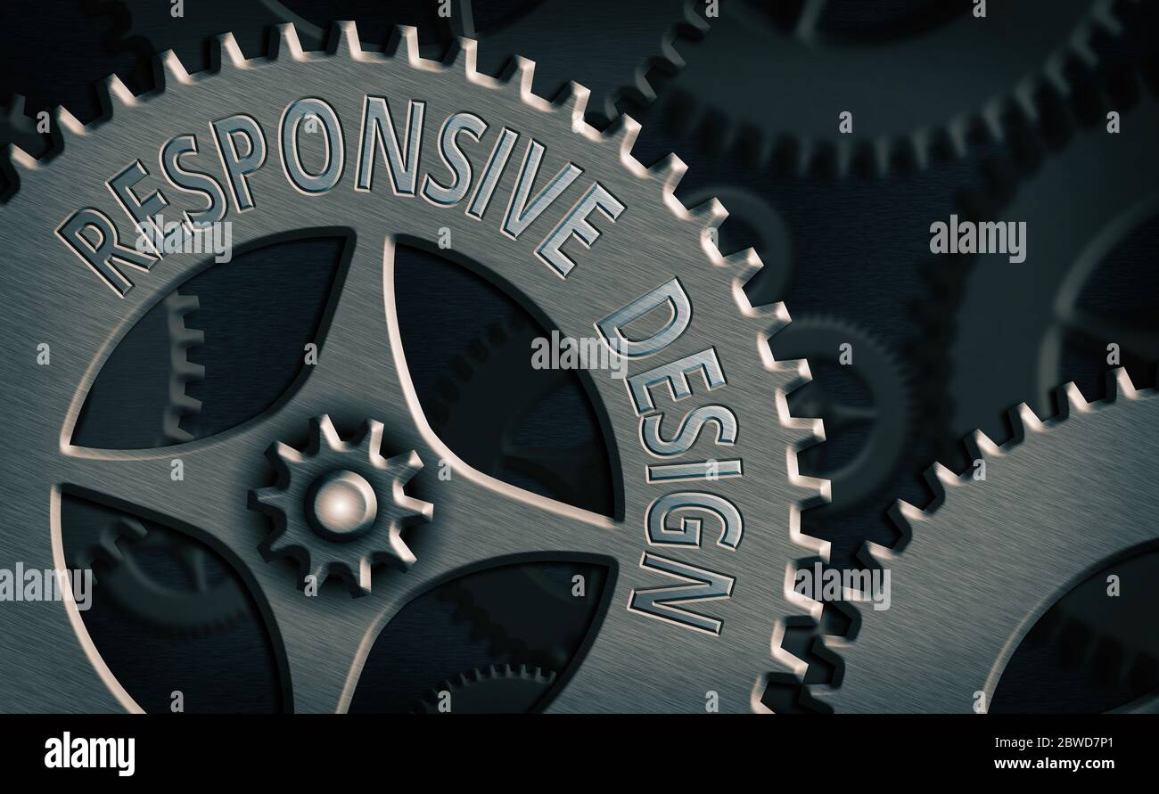 Conceptual hand writing showing Responsive Design. Concept meaning approach to page creation ...