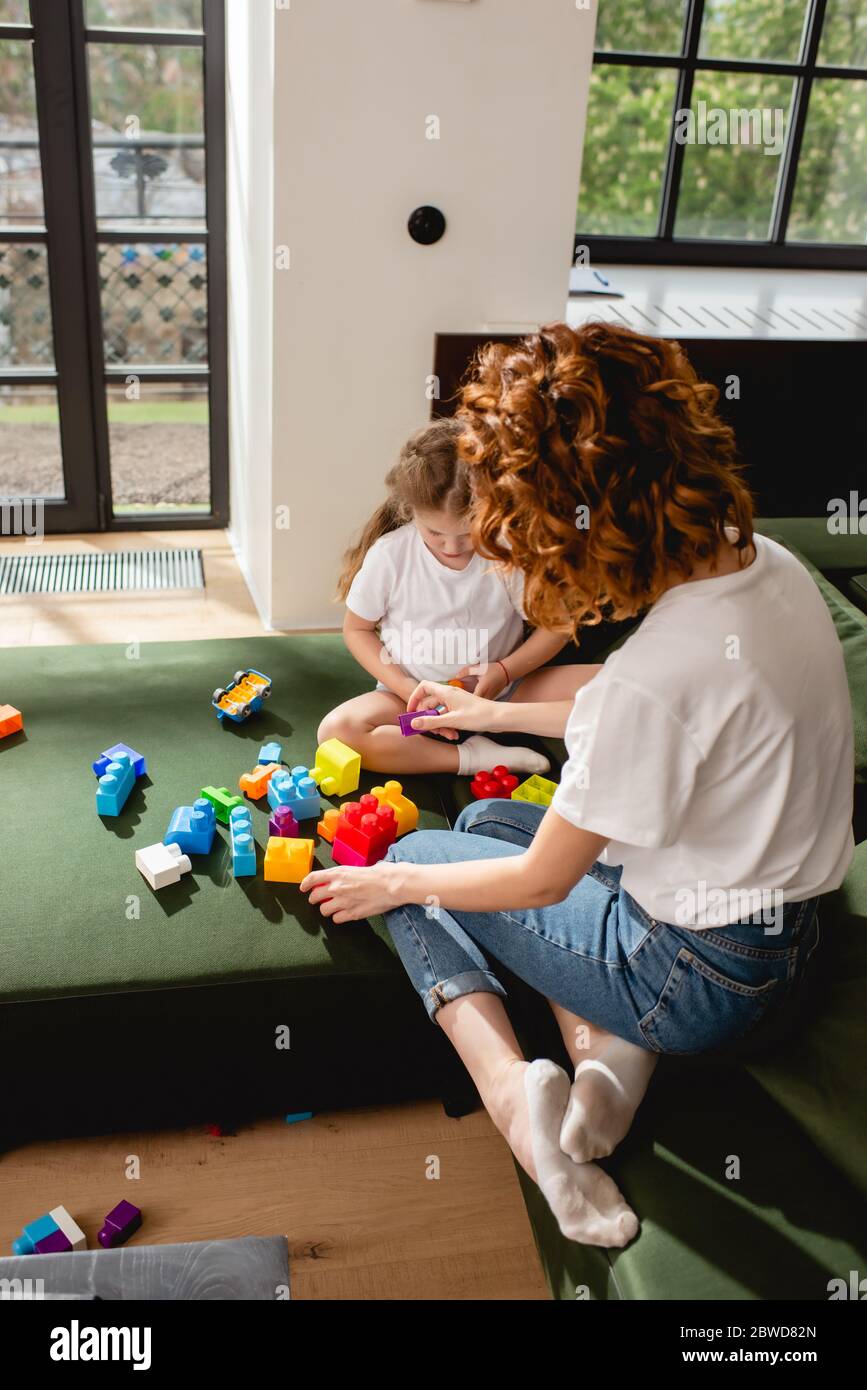 Redhead curly back view hi-res stock photography and images - Alamy