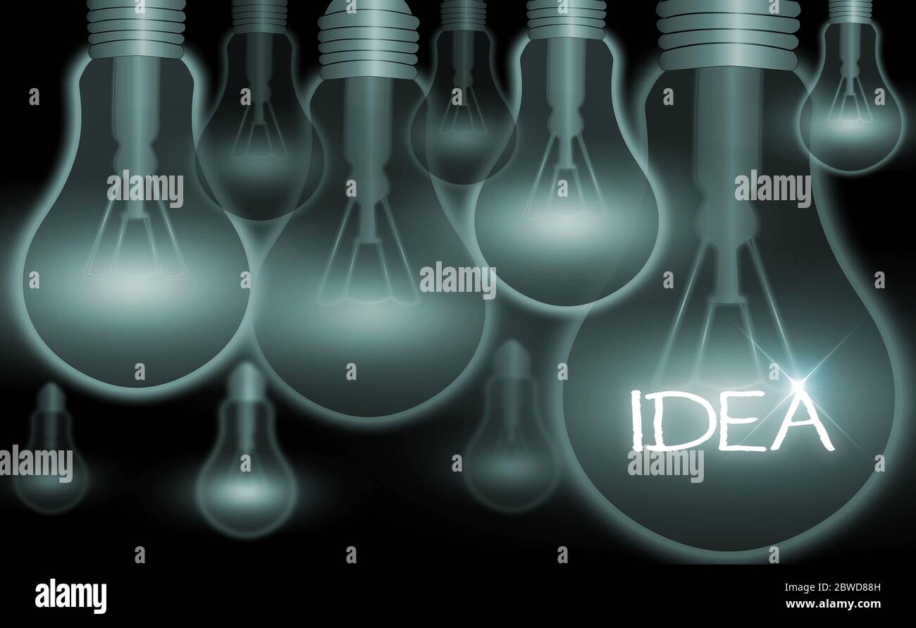 Conceptual hand writing showing Idea. Concept meaning impression that ...
