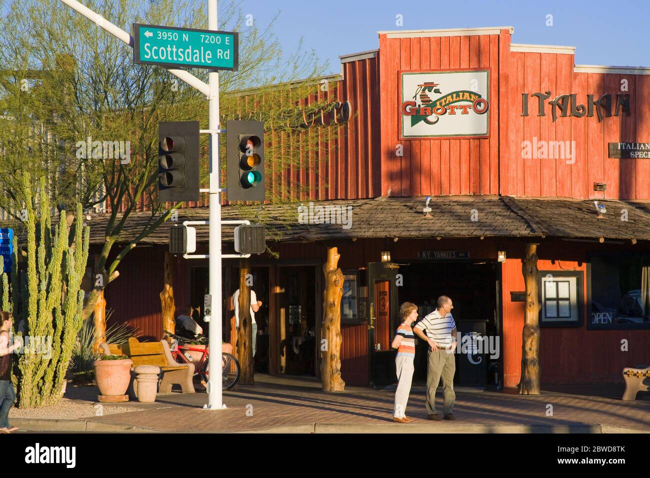 Italian Restaurant in Old Town, Scottsdale, Phoenix, Arizona, USA Stock ...