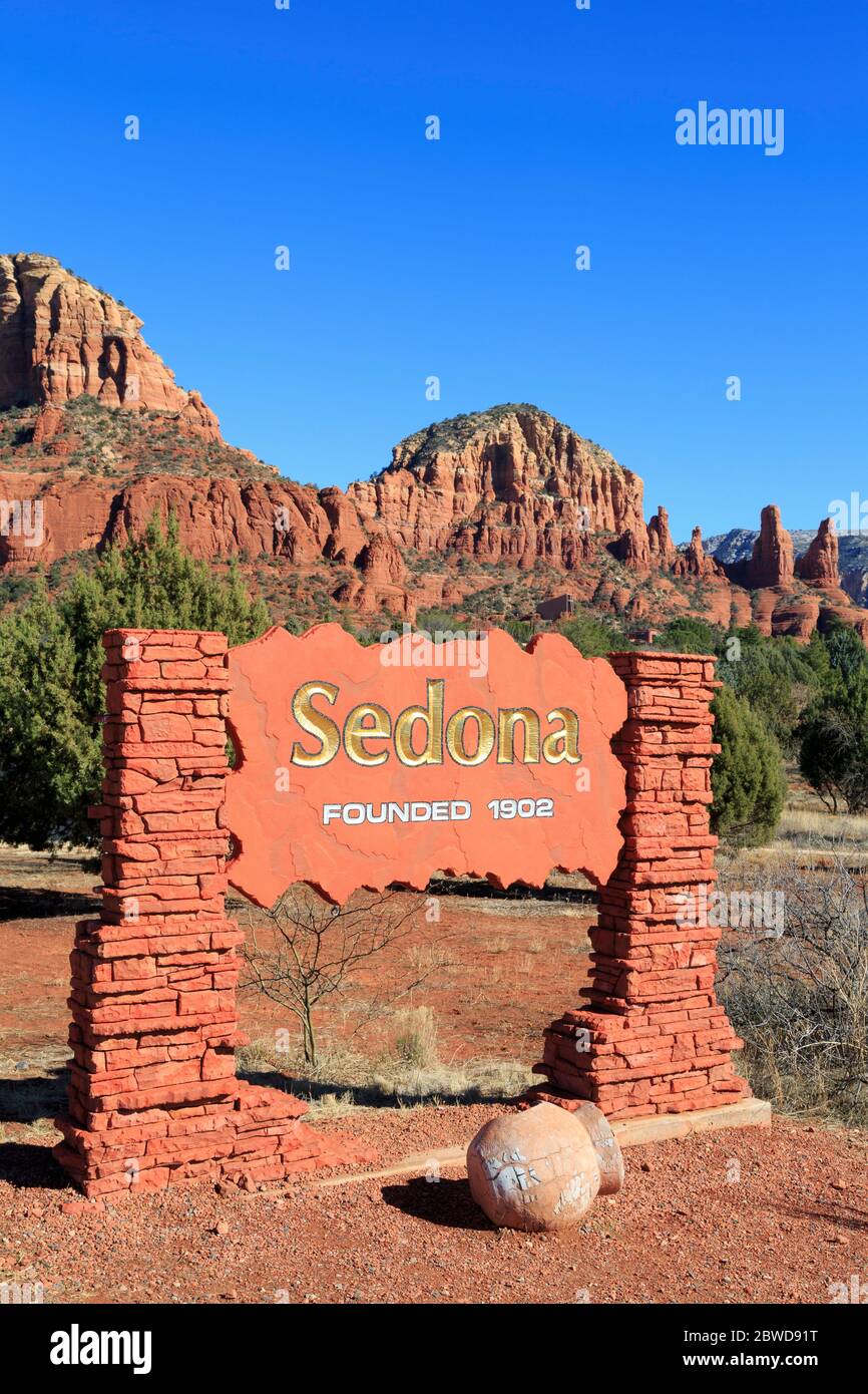 Sign in Sedona,Arizona,USA Stock Photo - Alamy