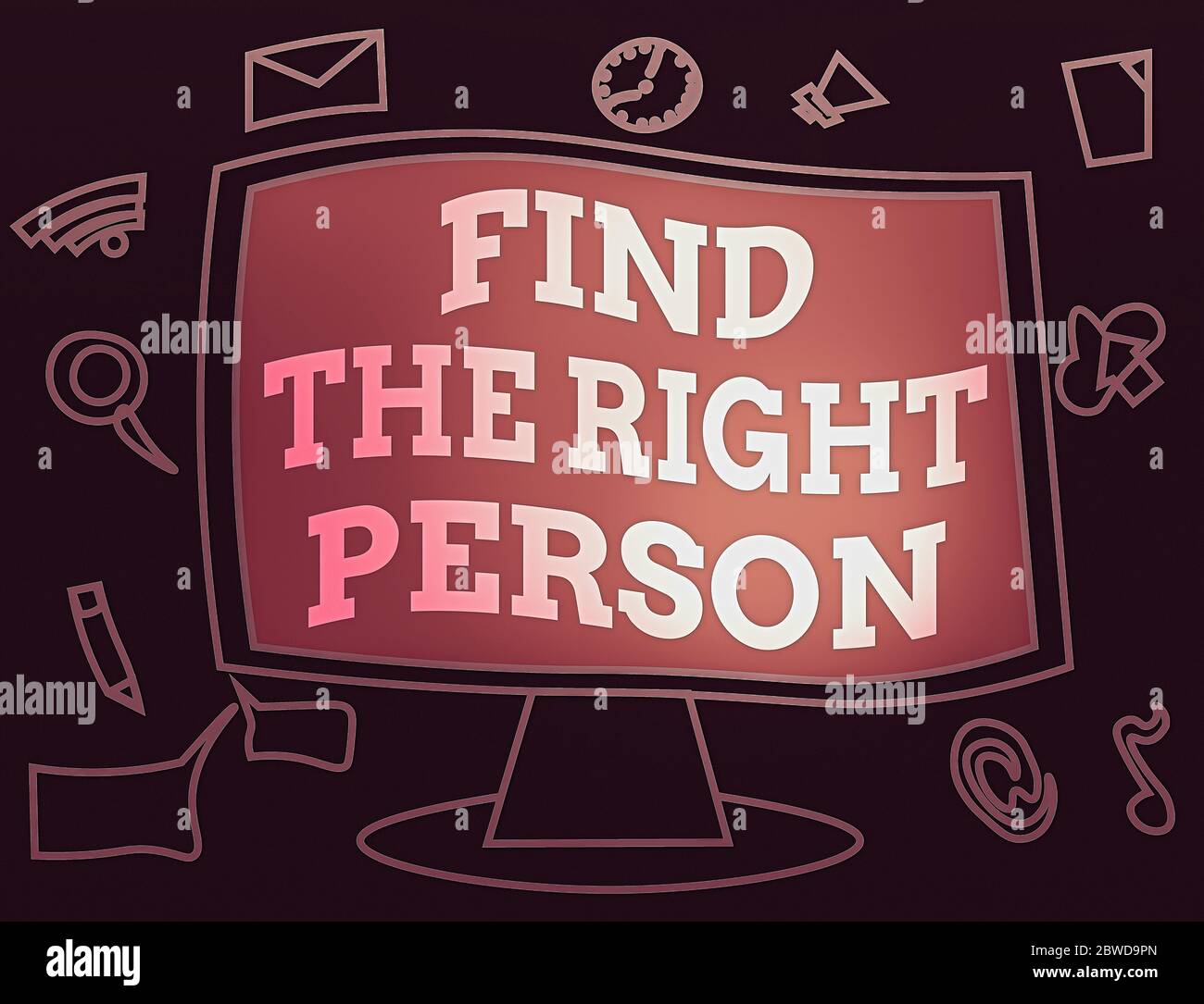 Text sign showing Find The Right an individual. Business photo showcasing choosing perfect ...