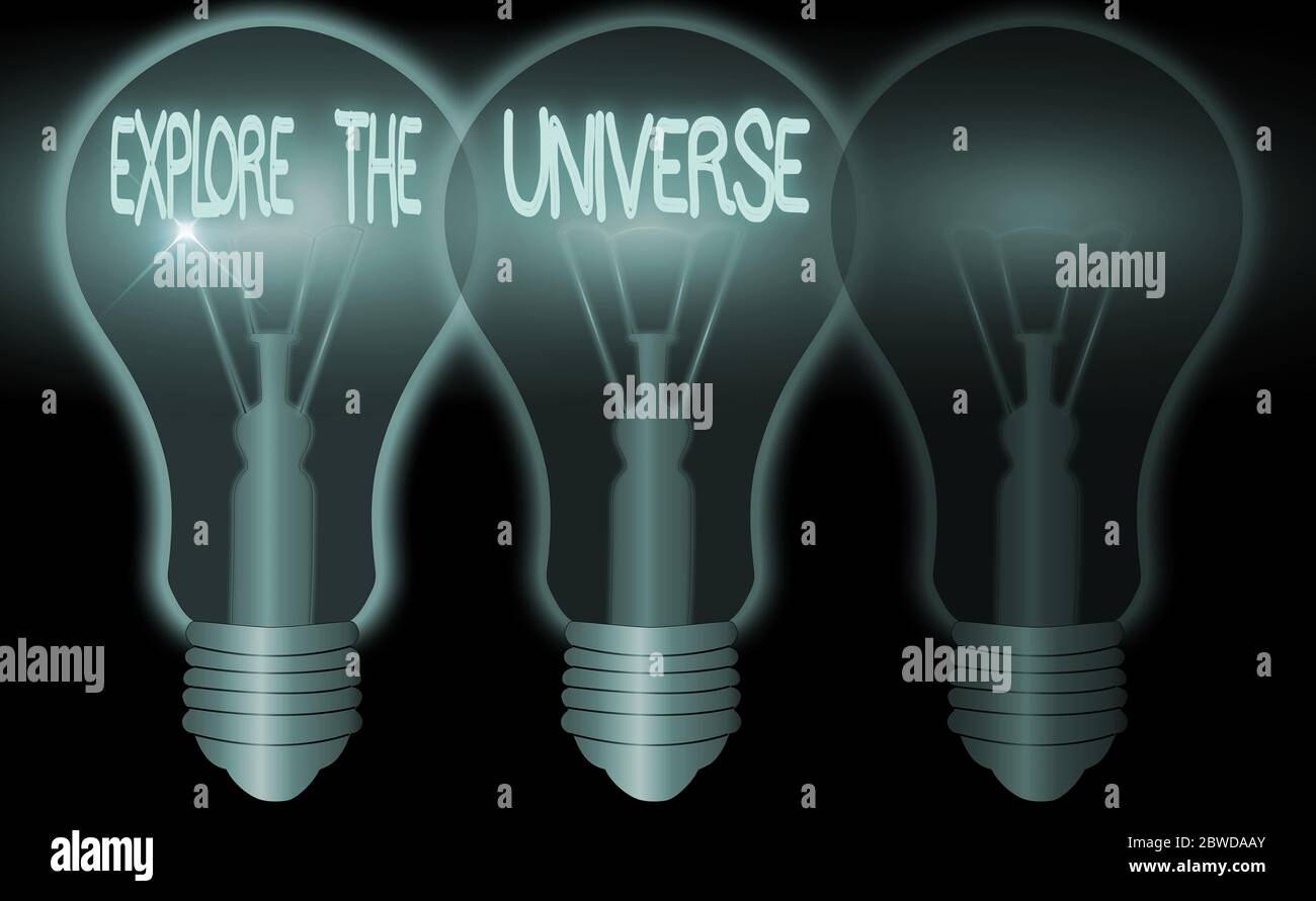 Word writing text Explore The Universe. Business photo showcasing Space ...