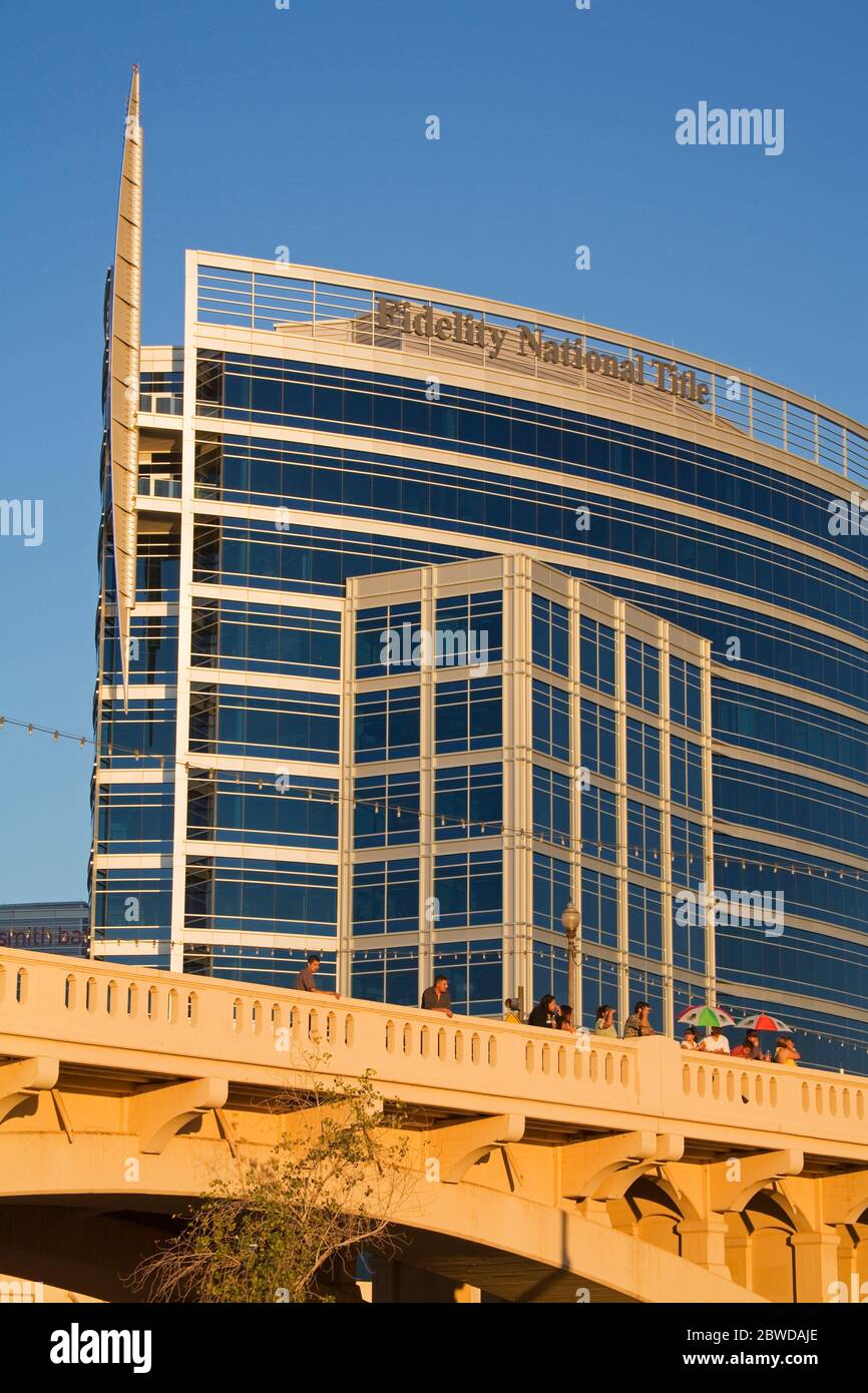 Mill Avenue Bridge & Fidelity National Title Building, Tempe, Greater ...