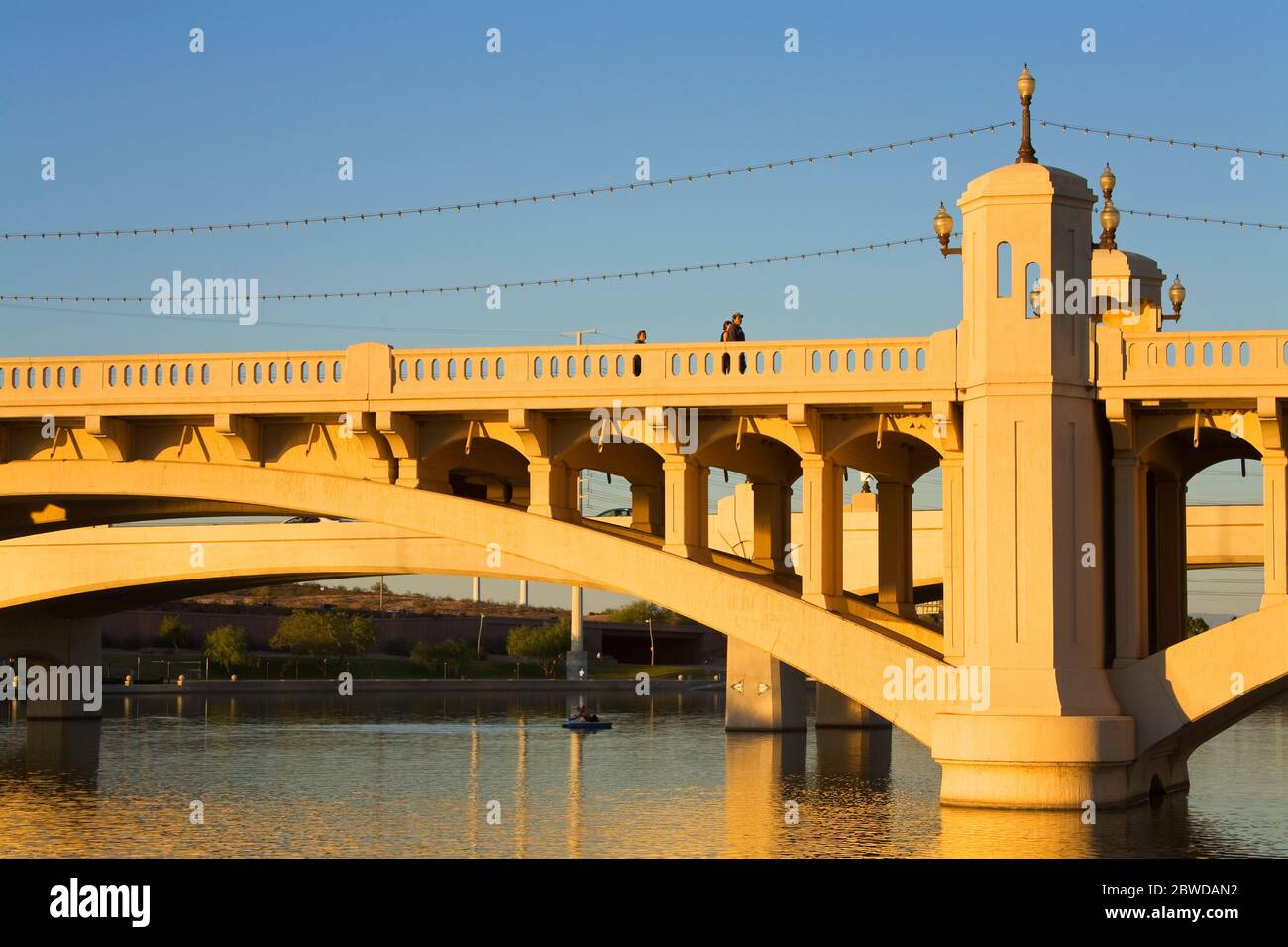 Town Lake & Mill Avenue Bridge, Tempe, Greater Phoenix Area, Arizona ...