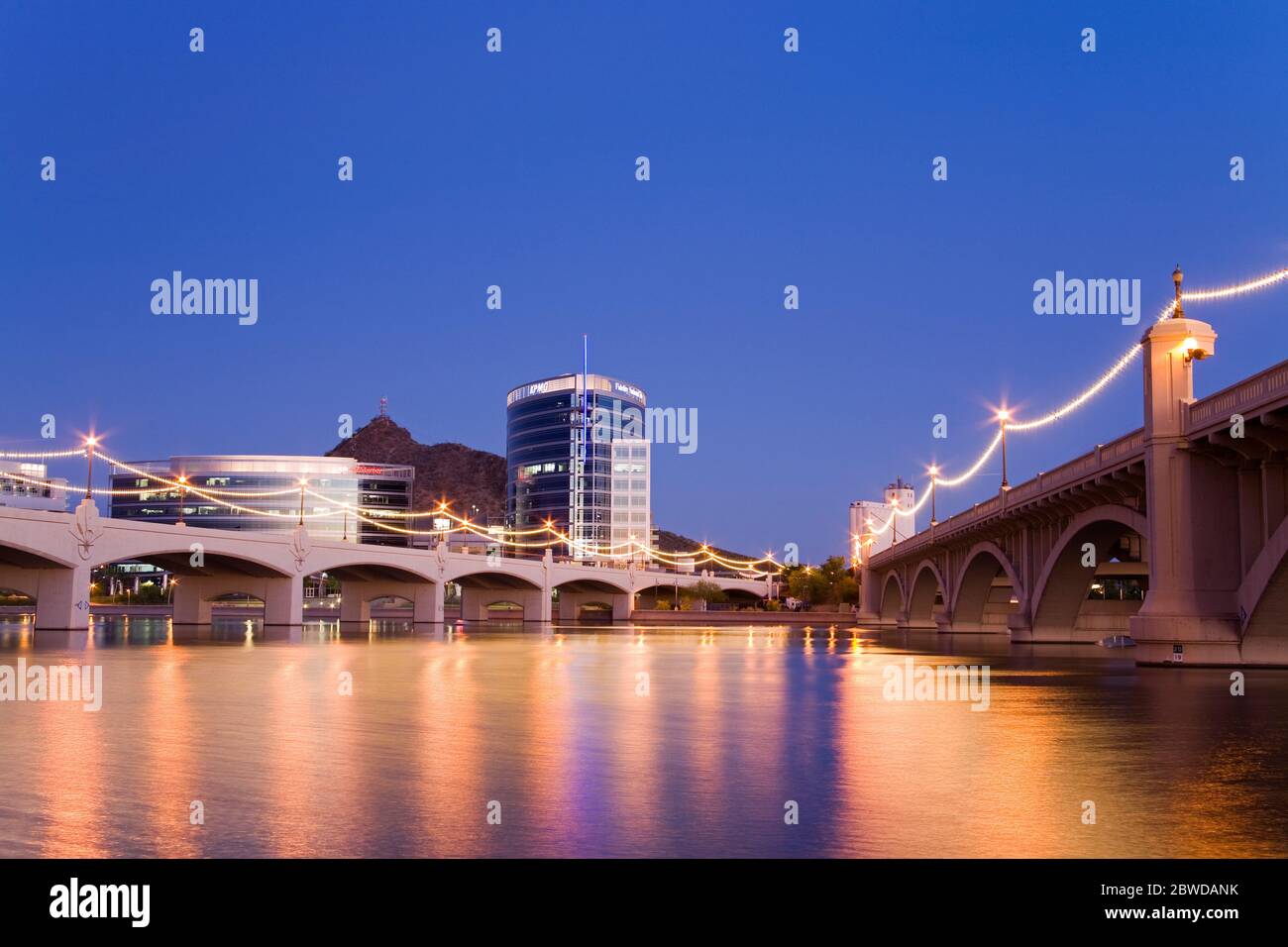 Town Lake & Mill Avenue Bridge, Tempe, Greater Phoenix Area, Arizona ...