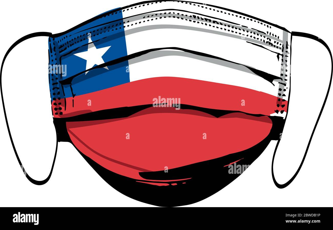 Chile coronavirus mask Stock Vector Images - Alamy