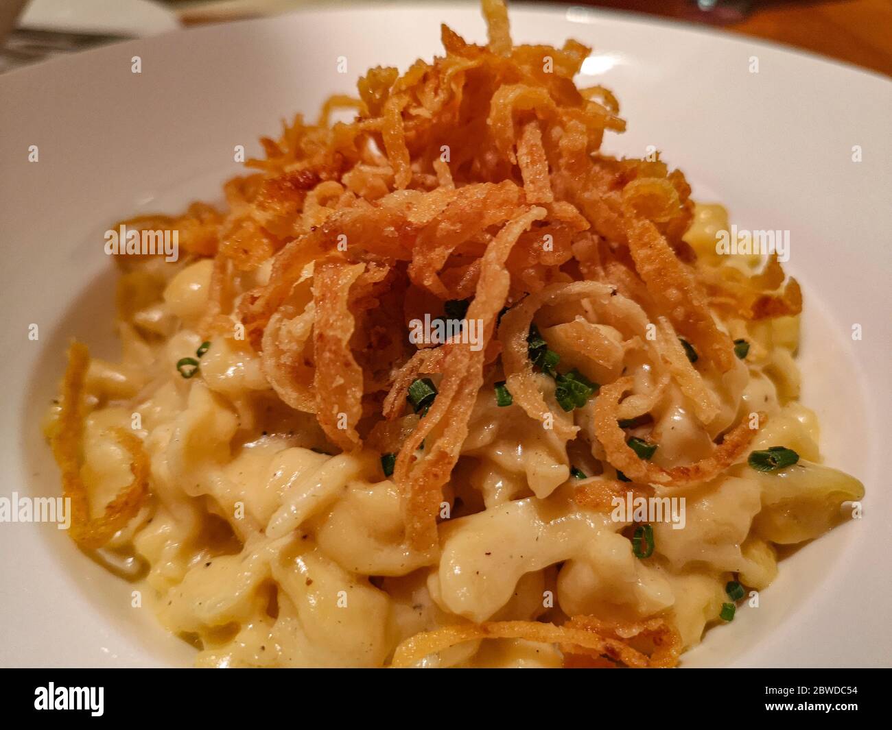 homemade South German pasta, baked with cheese, onions and garlic Stock ...