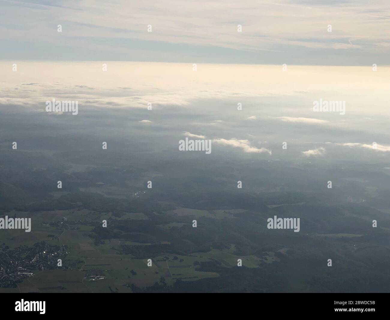 Flight across Germany in a propeller plane Stock Photo - Alamy