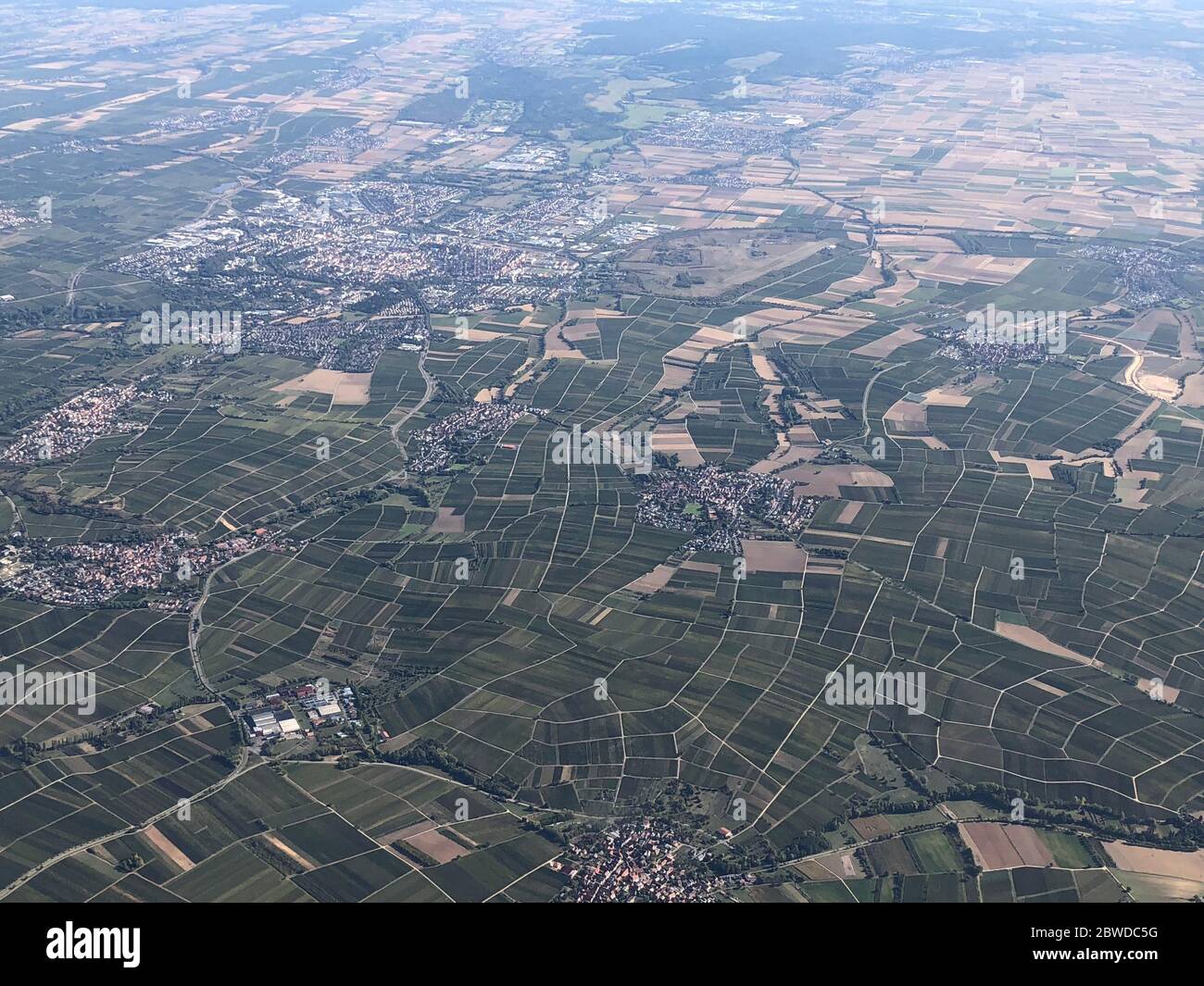 Flight across Germany in a propeller plane Stock Photo - Alamy