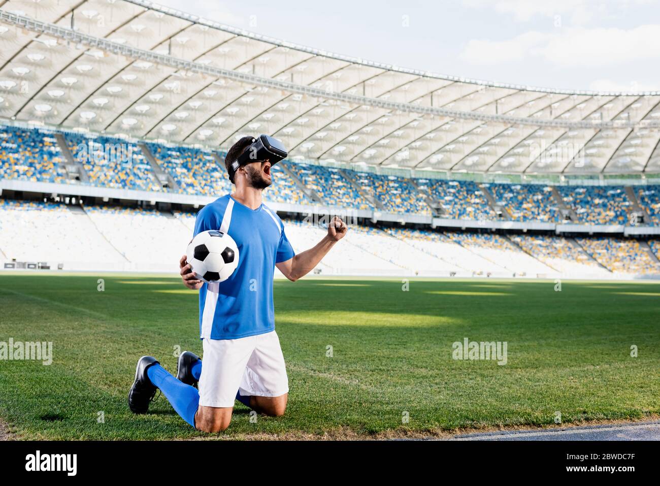 Soccer football ball stadium 3d hi-res stock photography and images - Alamy