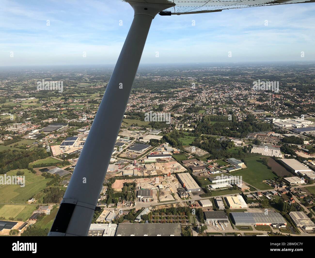 Flight across Germany in a propeller plane Stock Photo - Alamy