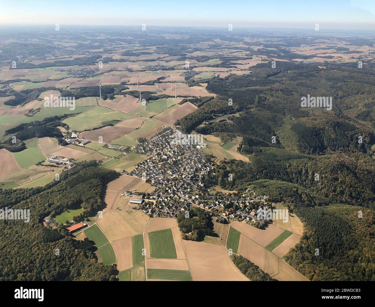 Flight across Germany in a propeller plane Stock Photo - Alamy