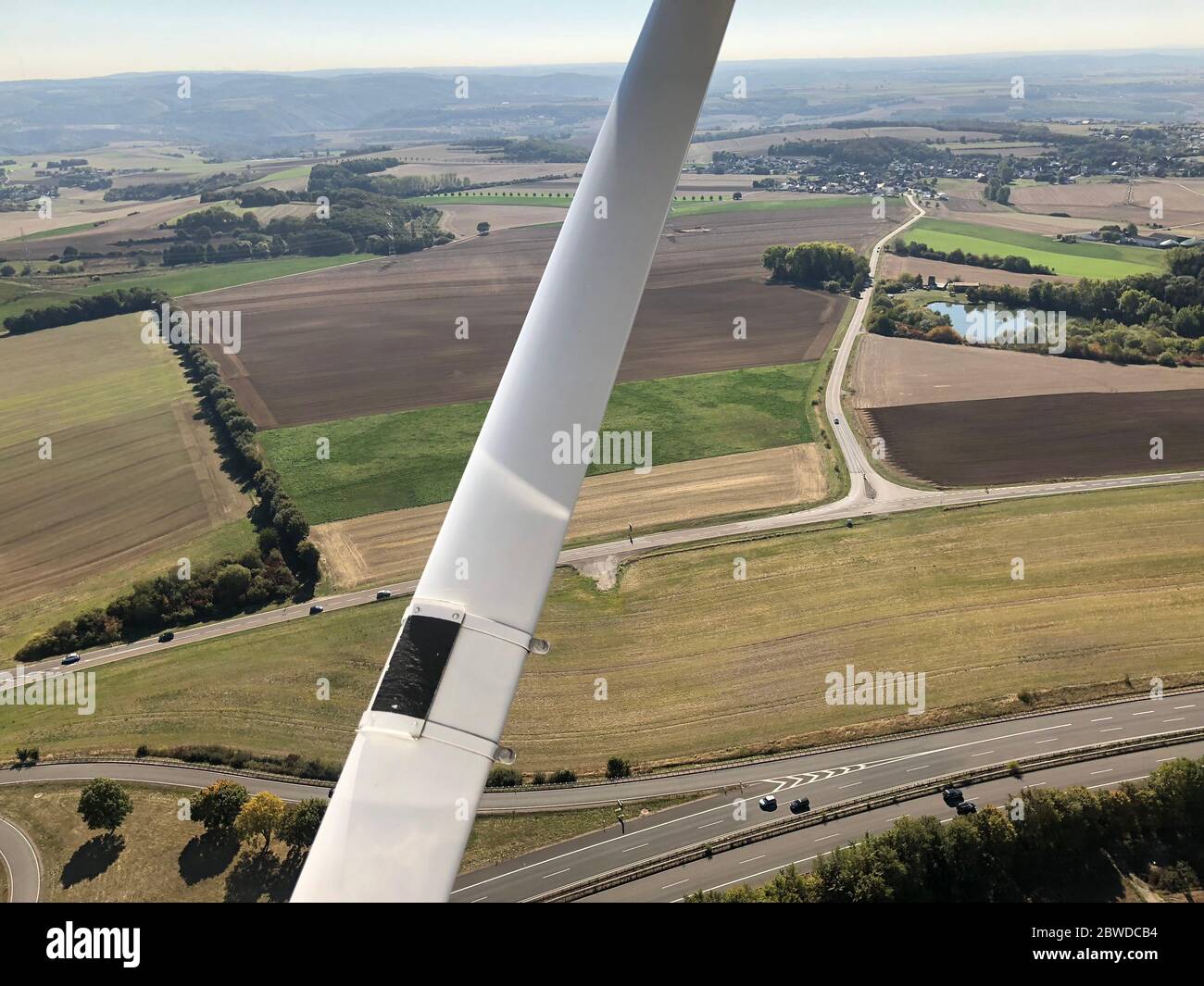 Flight across Germany in a propeller plane Stock Photo - Alamy