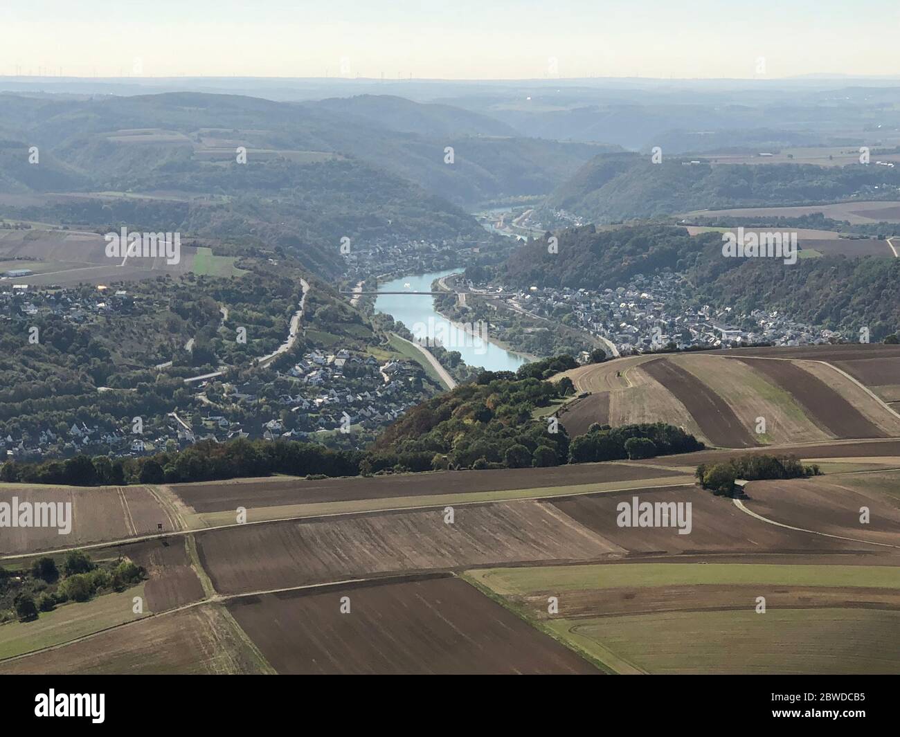Flight across Germany in a propeller plane Stock Photo - Alamy