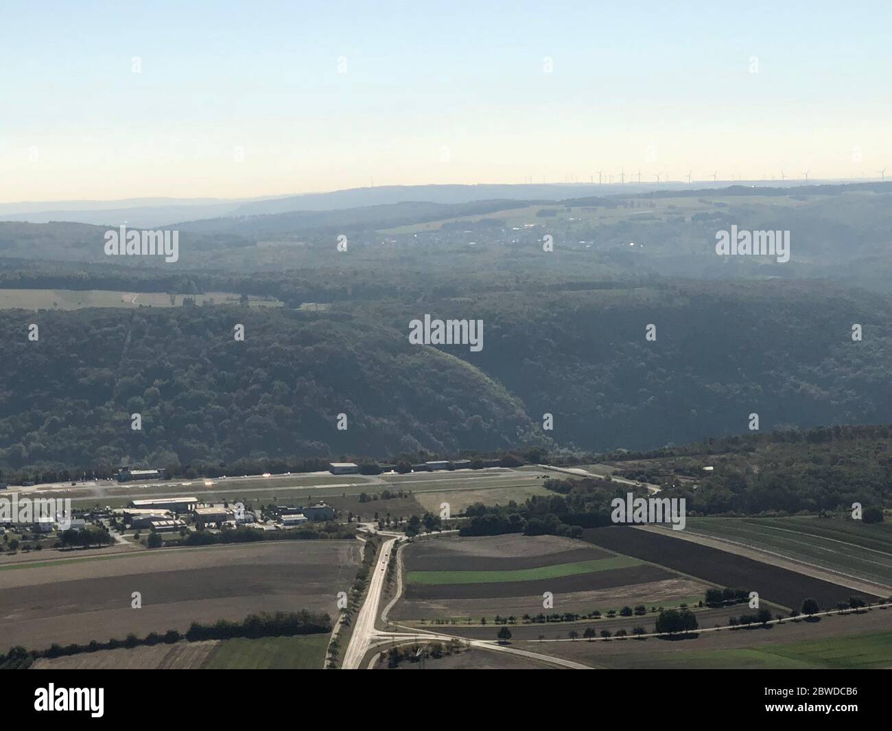 Flight across Germany in a propeller plane Stock Photo - Alamy