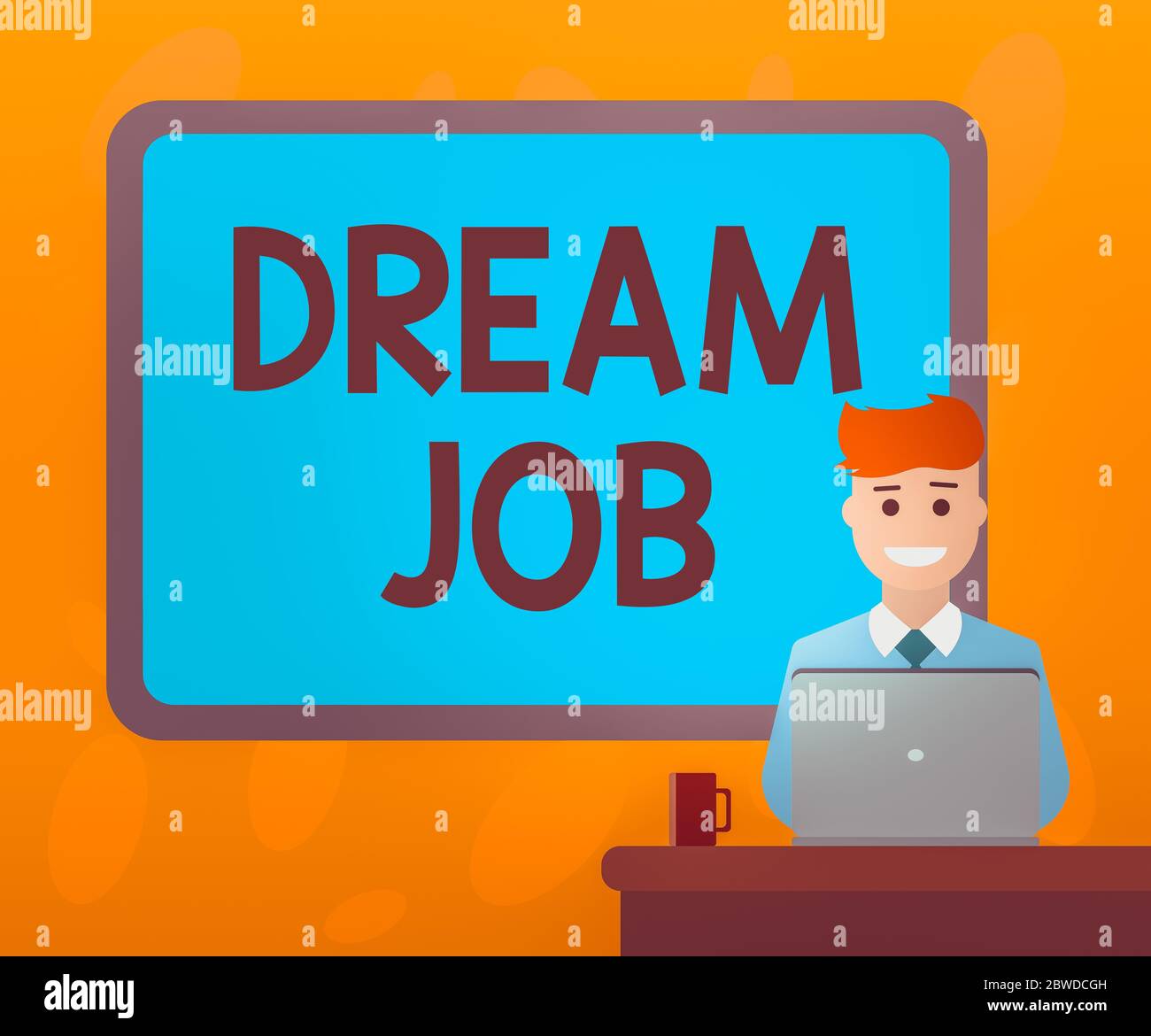 Writing note showing Dream Job. Business concept for the professional ...