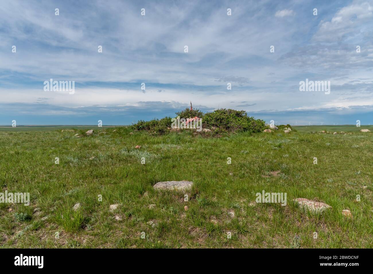 Sundial Hill Medicine Wheel in south eastern Alberta. The Sundial Hill ...