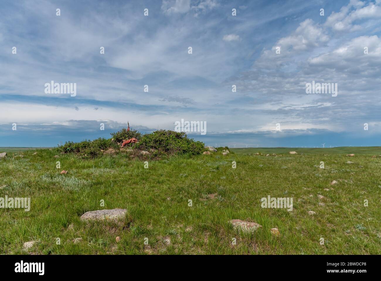Sundial Hill Medicine Wheel in south eastern Alberta. The Sundial Hill ...