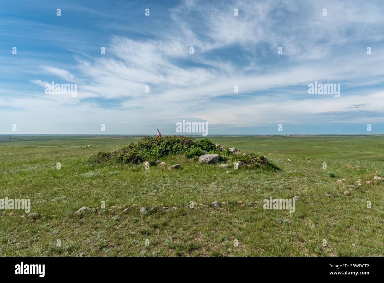 Sundial Hill Medicine Wheel in south eastern Alberta. The Sundial Hill ...