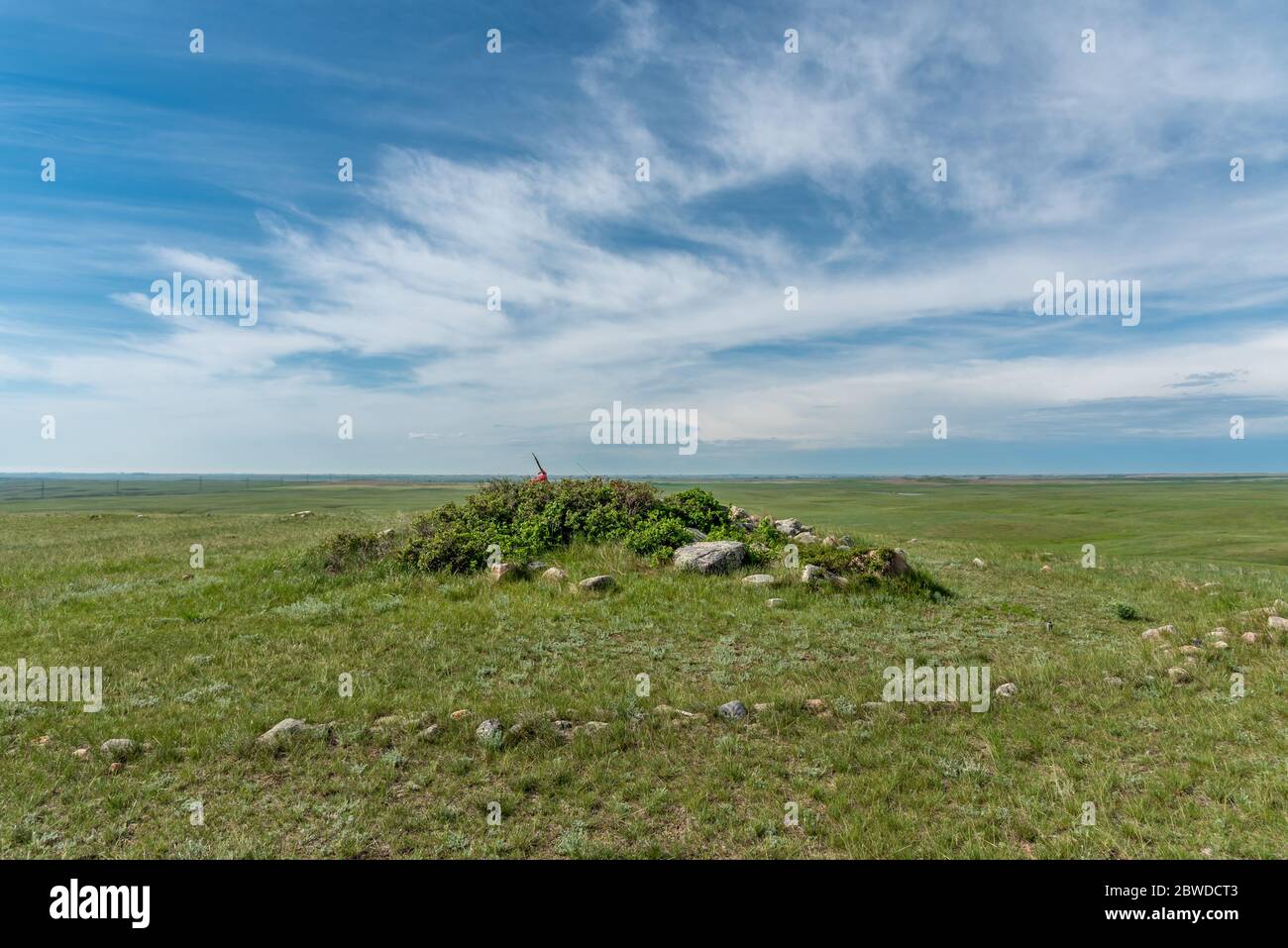 Sundial Hill Medicine Wheel in south eastern Alberta. The Sundial Hill ...