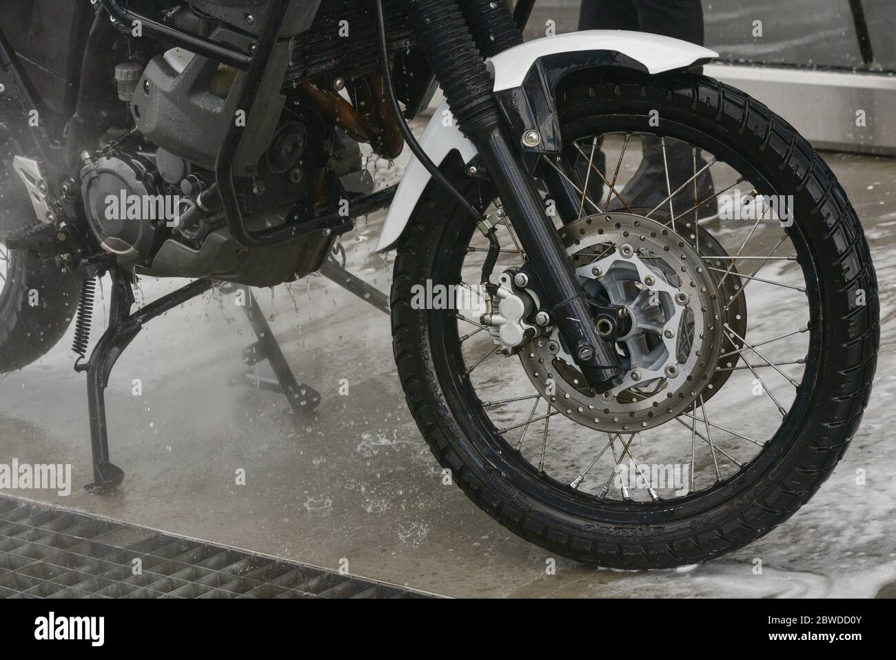 Motorcycle Car Wash Motorcycle Make more clean. A series of photos a ...