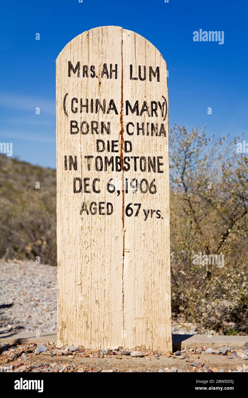 Boothill Graveyard, Tombstone, Cochise County, Arizona, USA Stock Photo ...