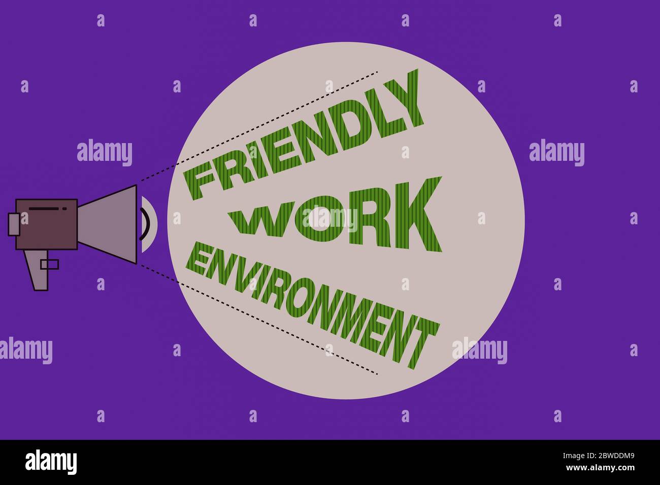 Text sign showing Friendly Work Environment. Business photo showcasing ...