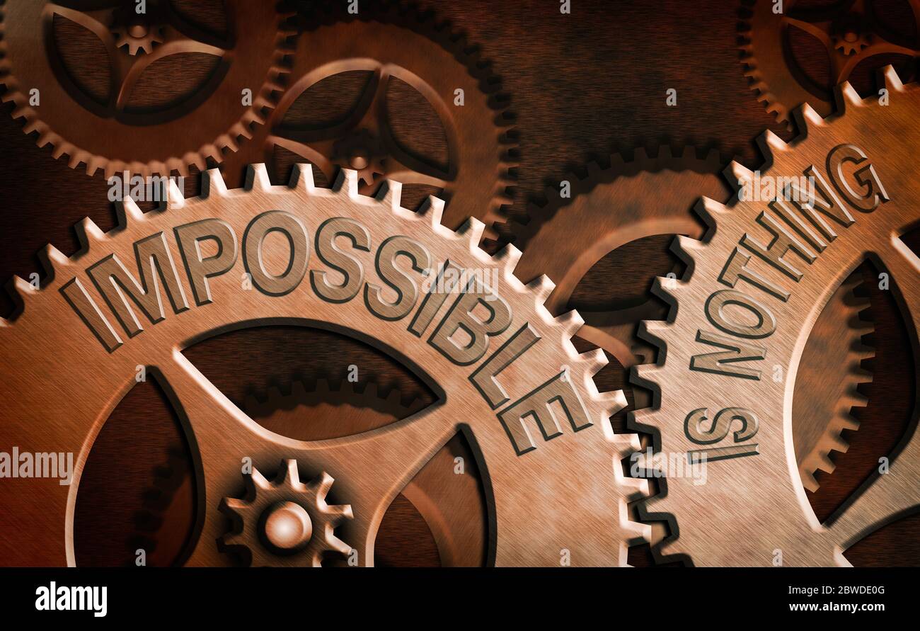 Conceptual hand writing showing Impossible Is Nothing. Concept meaning ...